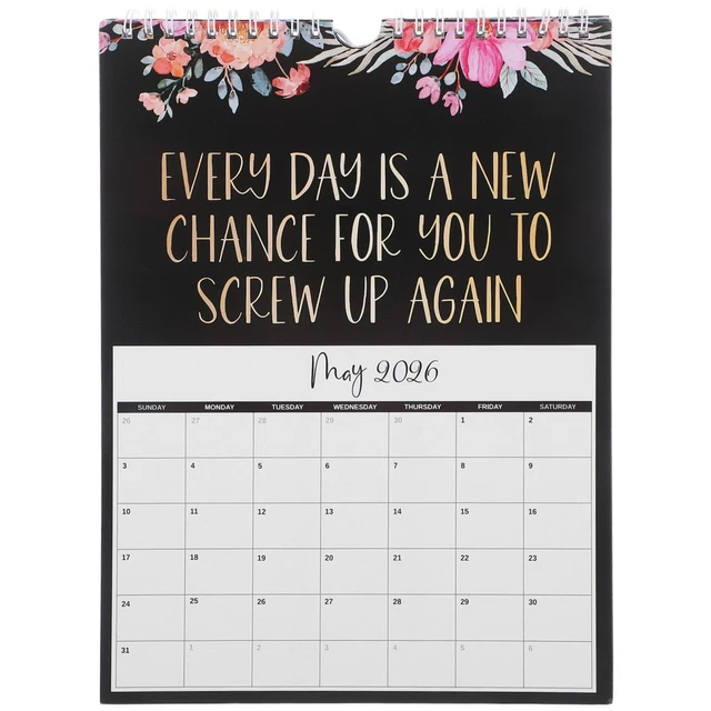 MOTIVATIONAL CALENDAR - 2026 Inspirational Standing Flip Monthly ...