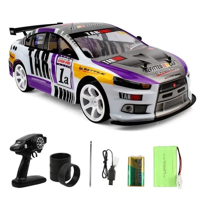RC DRIFT CAR 1:10 4WD 70Km/H Off-Road Racing Anti-Collision 4x4 Large ...