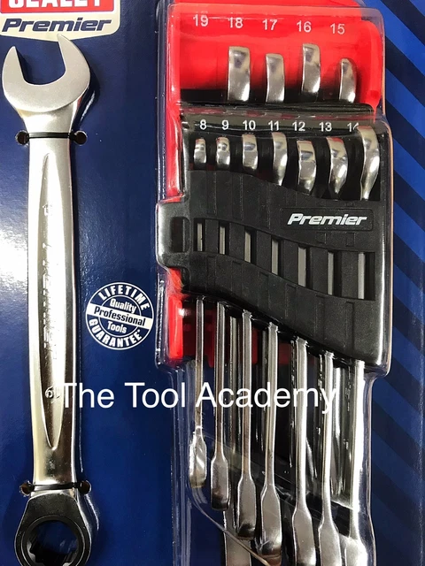 PREMIER RANGE LIFETIME Ratchet Combination Spanner Wrench Set 8-19mm £ ...