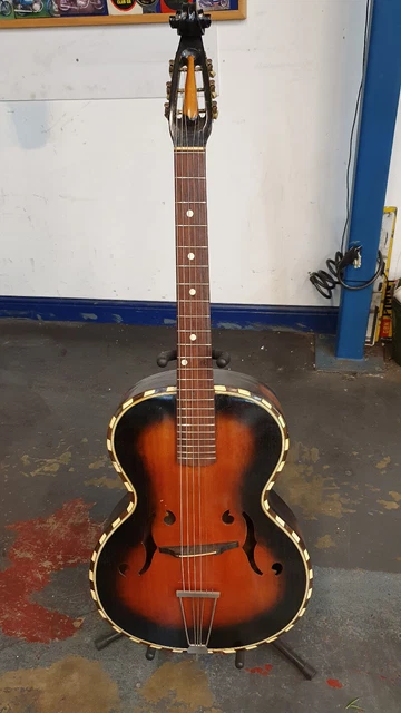 RARE FIDDLE/VIOLIN HEAD Archtop Guitar 1930'S/40'S Possibly Kay £500.00 ...
