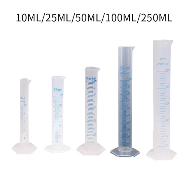 GRADUATED TUBE MEASURING Cylinder Graduated Cylinder Plastic Measuring ...