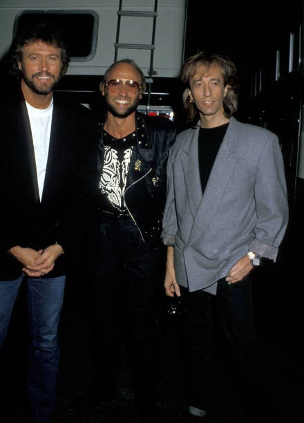 BARRY GIBB MAURICE Gibb And Robin Gibb Of The Bee Gees 1988 Old Photo ...
