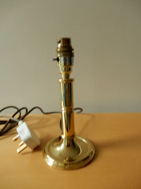 QUALITY POLISHED BRASS Table Lamp Base/ Stand, Made in England, Model ...
