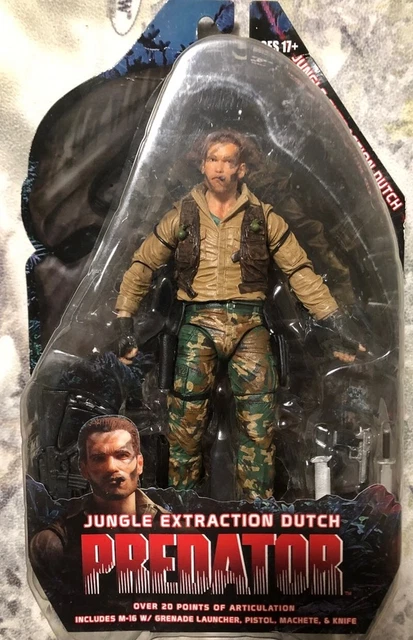 NECA PREDATOR JUNGLE Extraction Dutch 25th Anniversary Arnold ...
