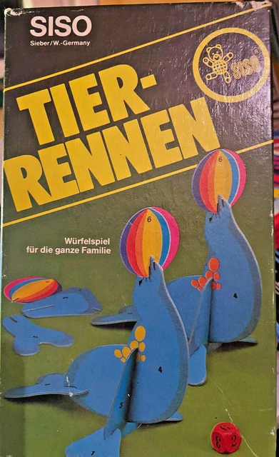 TIERRENNEN / TIER-RENNEN von SISO, Kult-Spiel, Würfelspiel für die ...