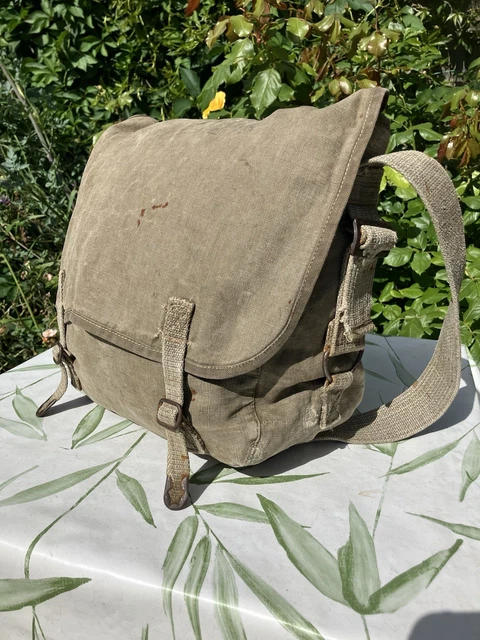 RARE POST WW2 French Army Musette Pack Field Bag TAP 47 TAP 51 Algeria ...