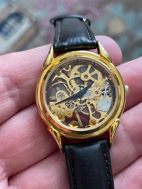 RARE VINTAGE MECHANICAL Skeleton Men’s Watch Marked Danone £25.00 ...