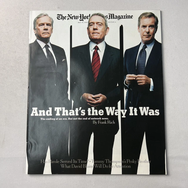 THE NEW YORK Times Magazine May 2002 TOMMY THOMPSON DAVID BLAINE £16.17 ...