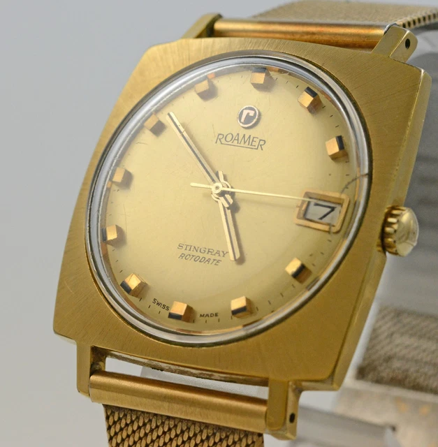 VINTAGE ROAMER STINGRAY Rotodate Automatic Uhr 471-1230.600 swiss made ...