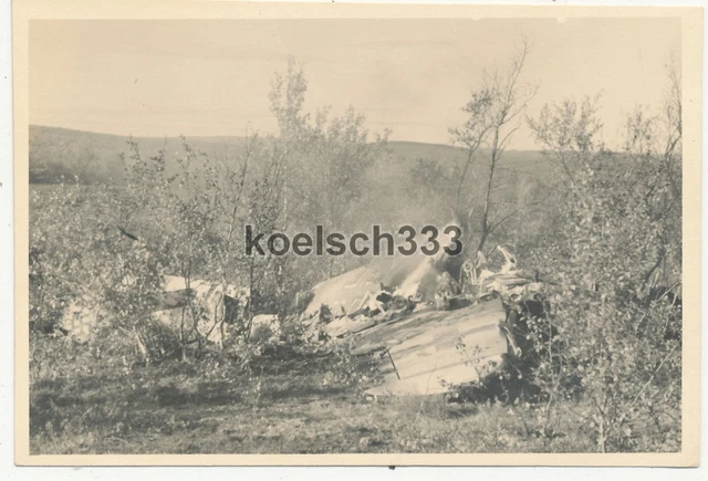 FOTO MESSERSCHMITT BF 109 Flugzeug Wrack der Luftwaffe nach Absturz in ...