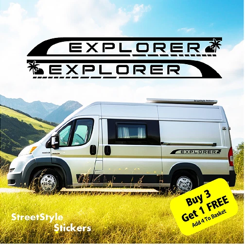 MOTORHOME CAMPER VAN Caravan Stickers Decal Graphic Motorhome Decal Tvp ...