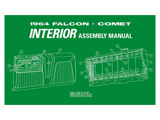 1964 FALCON INTERIOR Assembly Manual Diagrams Schematics Comet Mercury ...