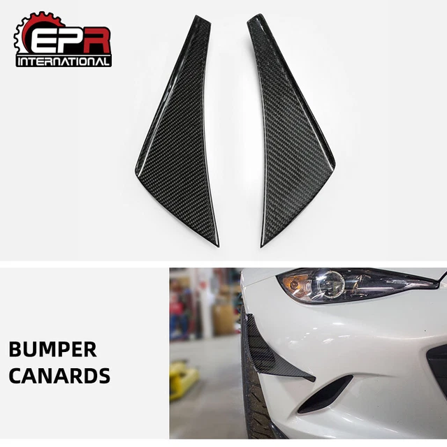 FOR MAZDA MX5 Miata ND Ve-Style Carbon Fiber Front Bumper Canard ...