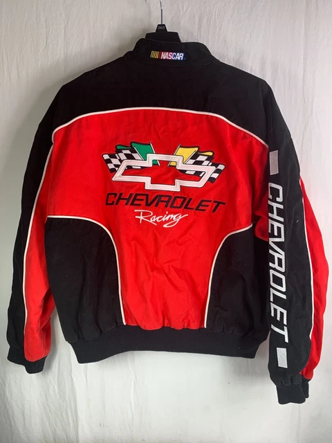 VINTAGE RACING CHAMPIONS Red & Black NASCAR Chevrolet Chevy Jacket Mens ...