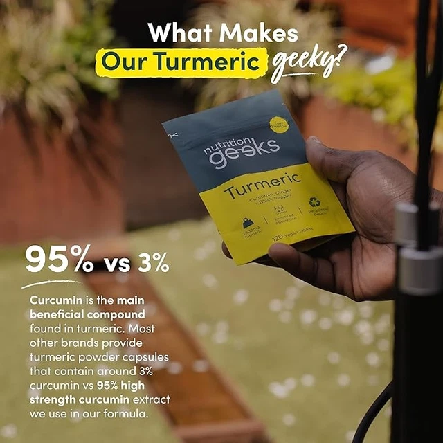 TURMERIC TABLETS 2000MG Black Pepper & Ginger 120 Easy Swallow Vegan UK ...