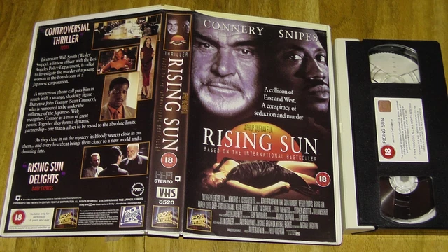 RISING SUN VHS Video Big Box Ex Rental Cert CBS/FOX Action Crime Thriller £5.99 - PicClick UK