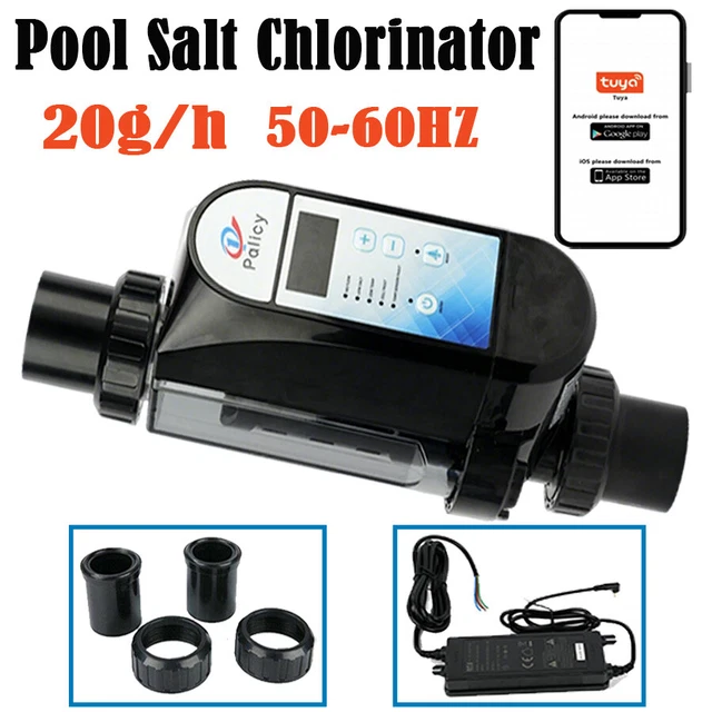 SMART SALT CHLORINATOR Inground Pool System Built-in Wi-Fi & App Remote ...