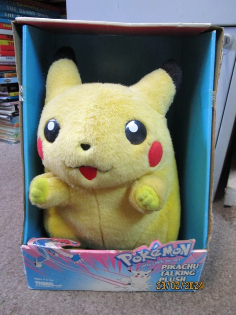 VINTAGE LARGE POKEMON PIKACHU talking SOFT TOY FIGURE nintendo tomy ...