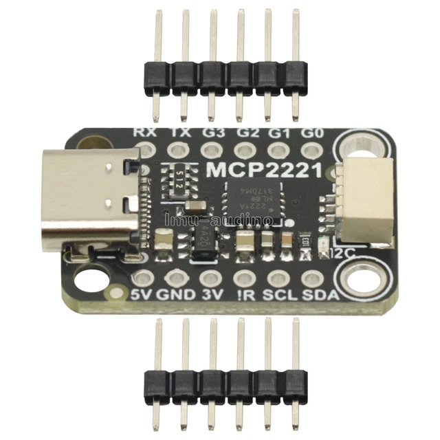 MCP2221A USB TO GPIO ADC/I2C Converter Adapter Module Breakout Board ...