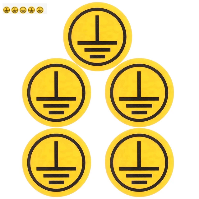 EQUIPMENT SAFETY SIGNS Ground Stickers Electrical Grounding Labels £4. ...