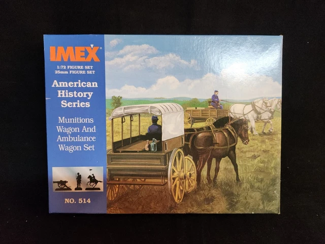 IMEX 514 AMERICAN Civil War Munitions Wagon & Ambulance Wagon Kit-Nib-1 ...