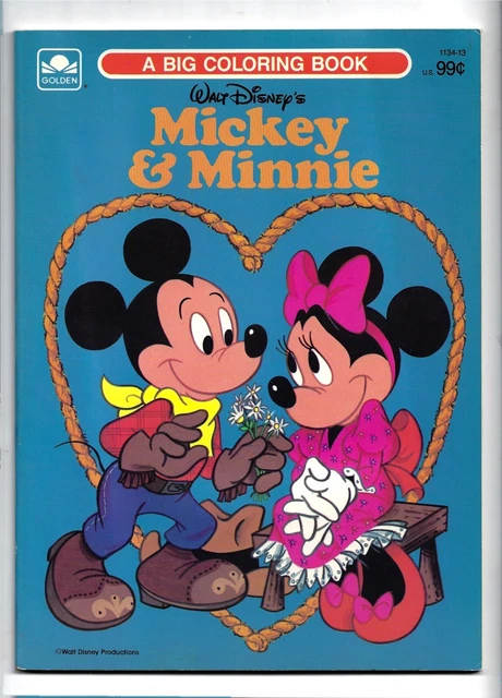 1985 GOLDEN WALT Disney's Mickey And Minnie Mouse Grande Libro Da ...
