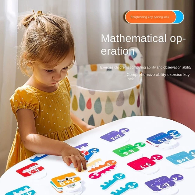 EDUCATIONAL MATH MANIPULATIVES Alphabet Learning Lock Toys for 3 4 5 ...