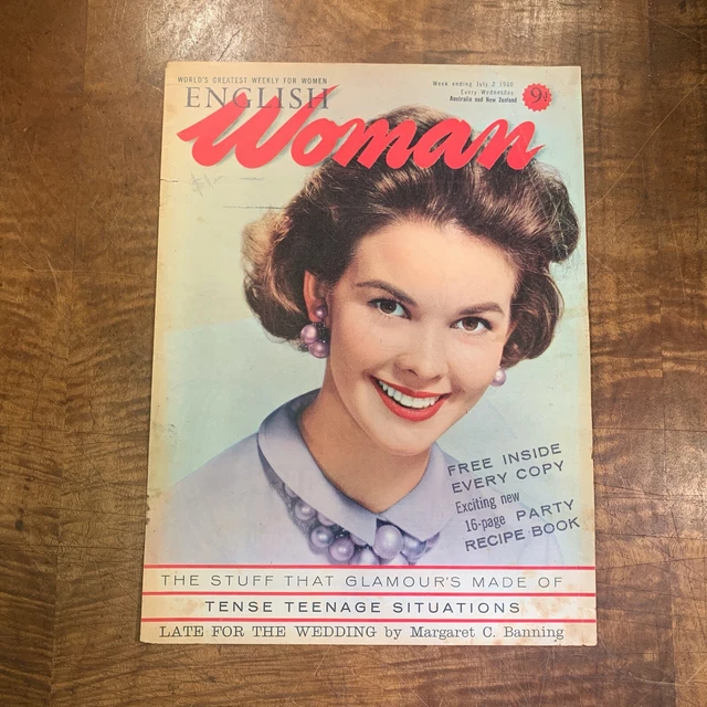 VINTAGE JULY 1960 English 'Woman' Magazine Front Cover Fashion Glamour ...