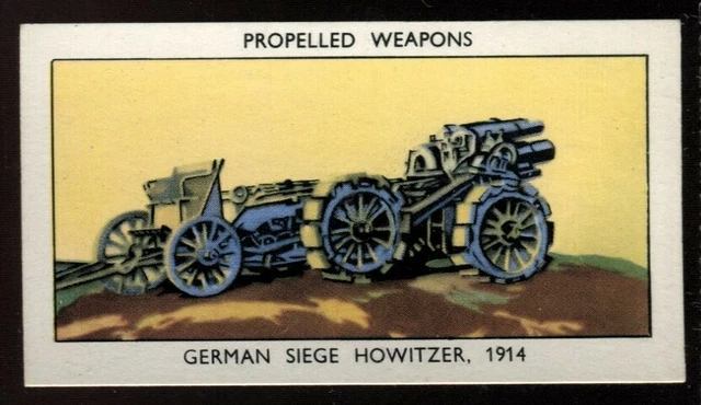 TOBACCO CARD, AMALGAMATED, Mills,PROPELLED WEAPONS,1953,German Siege ...