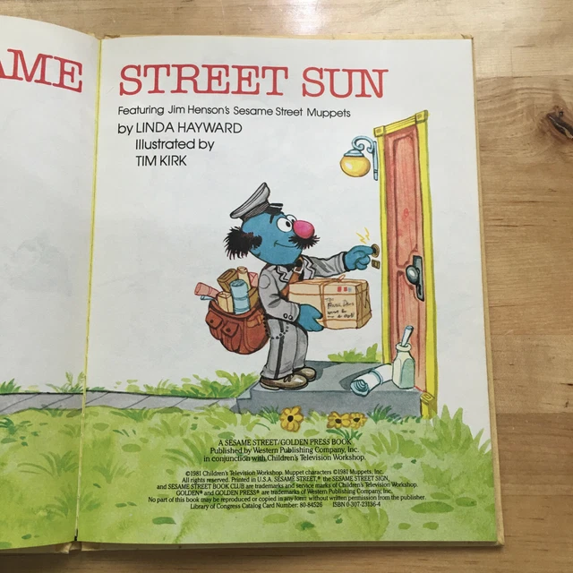 VINTAGE 1981 SESAME Street Book Club The Sesame Street Sun, by Linda ...