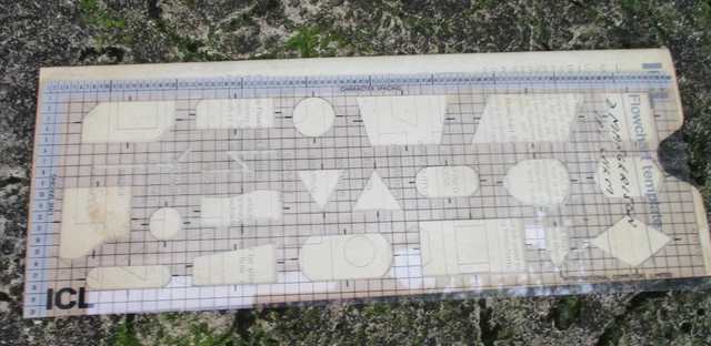 VINTAGE ICL FLOWCHARTING Flow Chart Stencil Template £12.00 - PicClick UK