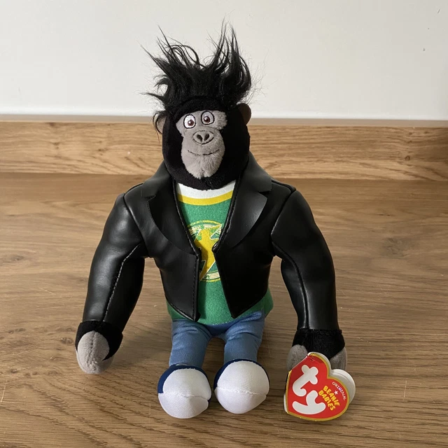 TY JOHNNY GORILLA Plush Sing With Original Tags Beanie Babies Retired 9 ...