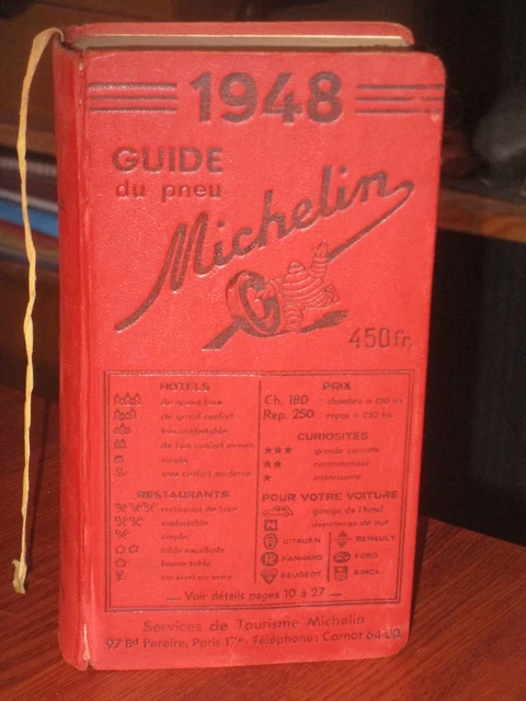 GUIDE MICHELIN ROUGE 1948 proche du neuf EUR 240,00 - PicClick FR