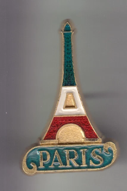 RARE PINS PIN'S .. Tourisme Tour Eiffel Tower Paris 75 Tricolore Bleu ...