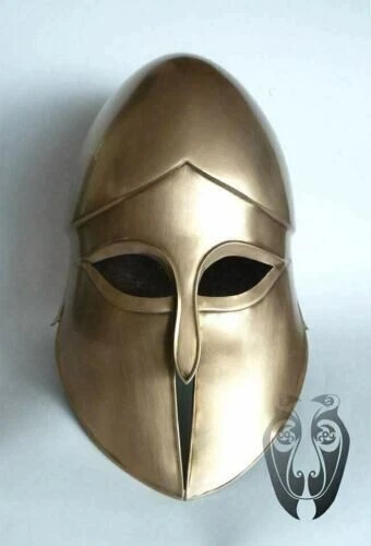 MEDIEVAL 18GA SCA Larp Greek Corinthian Knight Spartan Helmet new ...