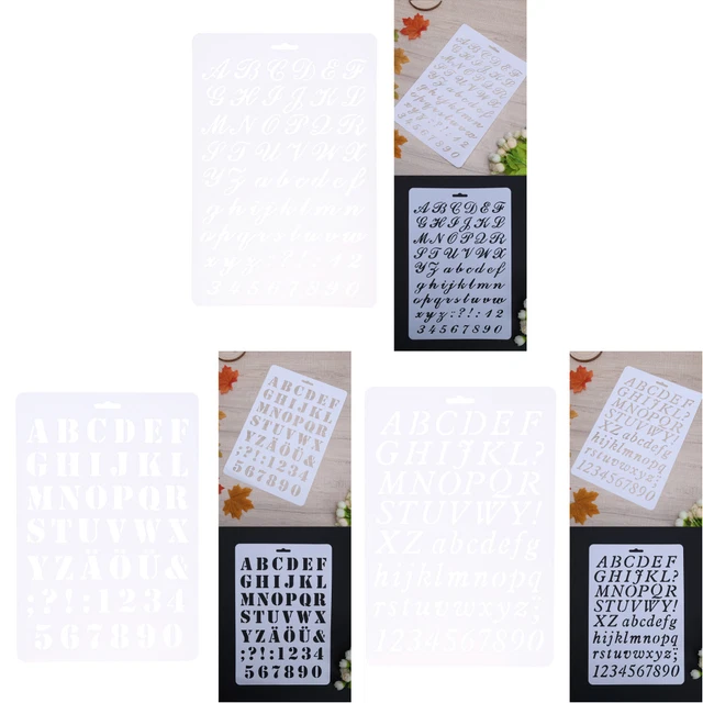LETTERING STENCIL LETTER Alphabet Stencils Painting Paper Craft Number ...