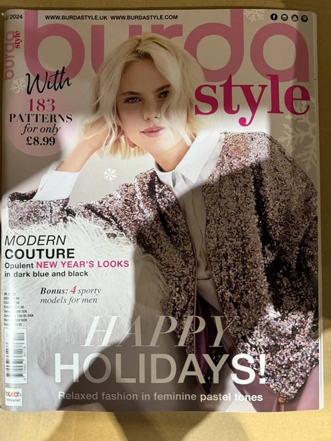 BURDA STYLE MAGAZINE 12/2024 183 Patterns happy Holidays £10.99 ...