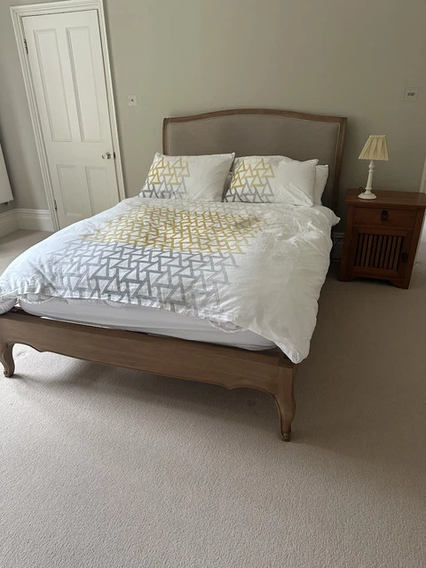 DOUBLE BED BASE with Headboard - Scandinavian Design £208.70 - PicClick UK