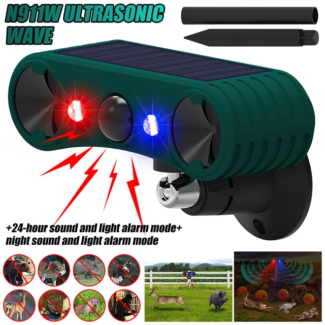 SOLAR POWERED MOTION Sensor Security Alarm Voice And Light Warning ...