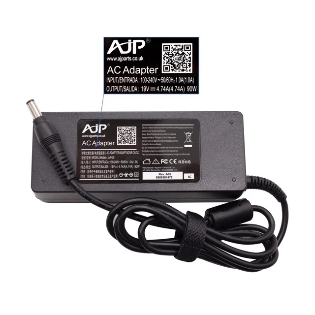 90 W ORIGINAL AJP Adapter für Packard Bell Easynote TM82 Laptop ...