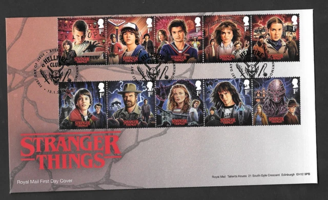 GB RM 2026 Stranger Things set Hellfire Club Postmark F.D.C Freepost £ ...