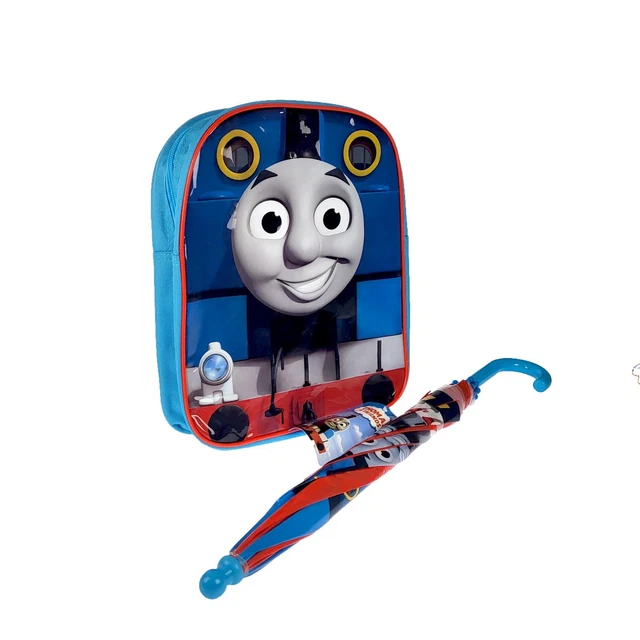 THOMAS THE TANK Engine & Friends Backpack & Umbrella Kids Small Blue ...