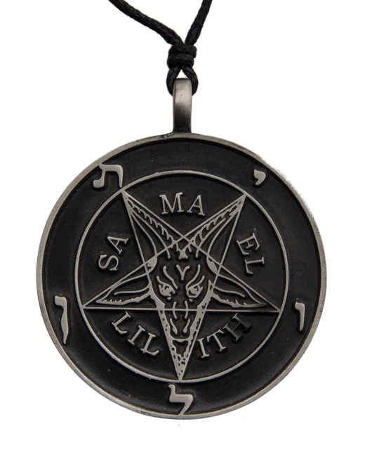 GRAND PENTAGRAMME BAPHOMET Samael Lilith Lucifer Satan suspension 5x5 ...