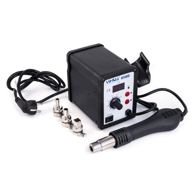 YIHUA 858D HOT Air Station SMD Rework Station 650W 100 ° … 450 ° C 120L ...