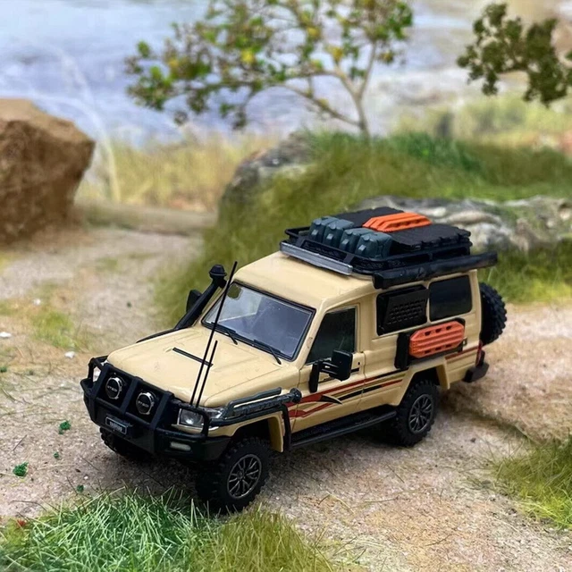 AUTOBOTS 1/64 TOYOTA Land Cruiser LC78 Yellow With Decal Diecast Car ...