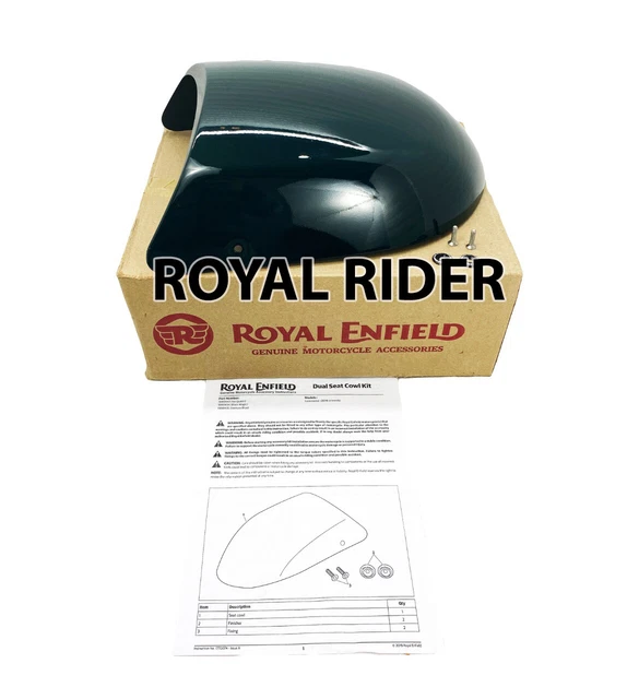 ROYAL ENFIELD DUAL Seat Cowl, Green For Interceptor 650 & Continental ...