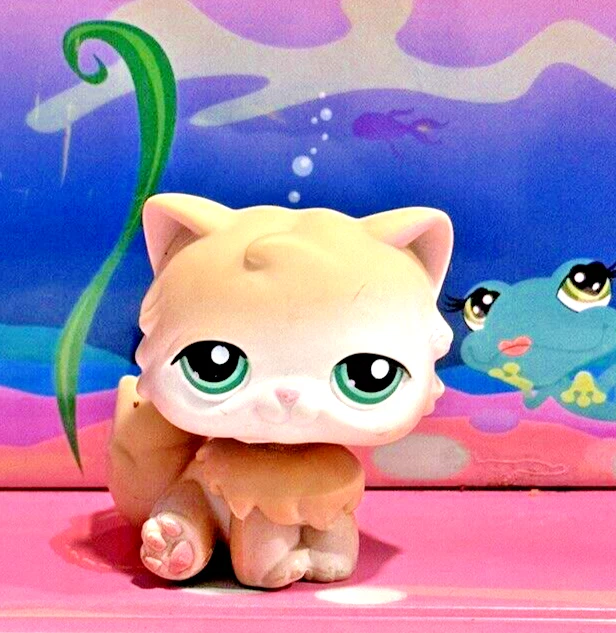 LITTLEST PET SHOP Lps Authentic Tan And Cream Persian Cat #129 Flaw EUR ...