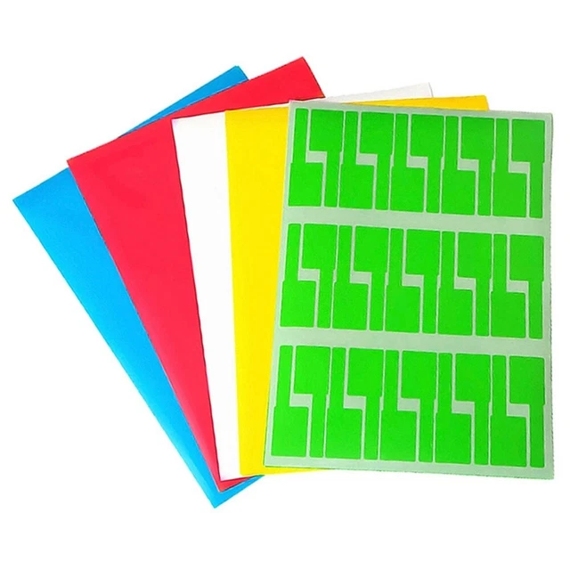 15 SHEETS IDENTIFICATION Markers Tags P Shape Labels Stationery ...