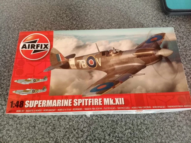 AIRFIX 1:48 SUPERMARINE Spitfire Mk.XII WW2 RAF Model Kit A05117A No ...