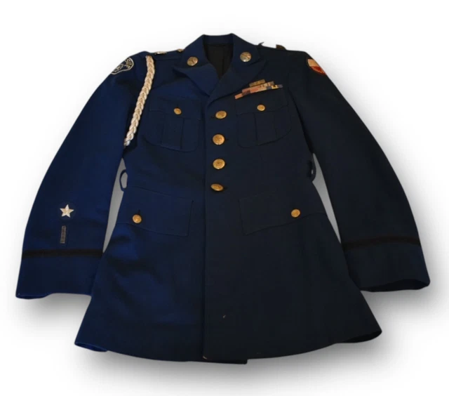 RIVERSIDE MILITARY ACADEMY Navy Blue Dress Blazer Uniform Jacket Army ...